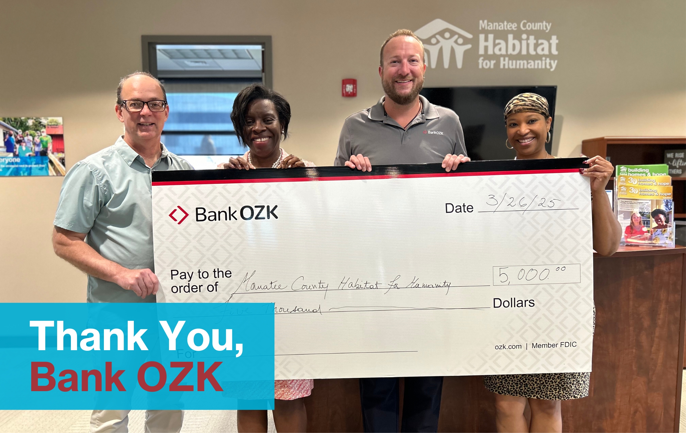Bank OZK Donates $5,000 to Support Advancing Black Homeownership in ...